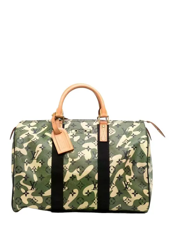 LOUIS VUITTON 2008 Monogramouflage Speedy 35 Tote - Green