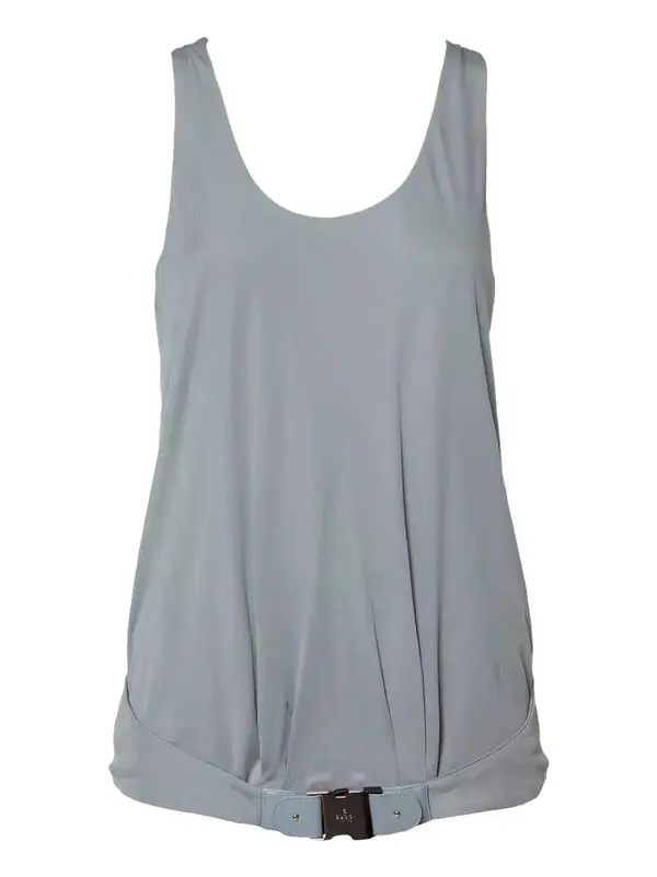 Gucci Sleeveless Belted Top - Grey