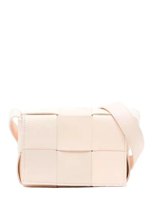 Bottega Veneta Maxi Intrecciato Cassette Crossbody Bag - Pink