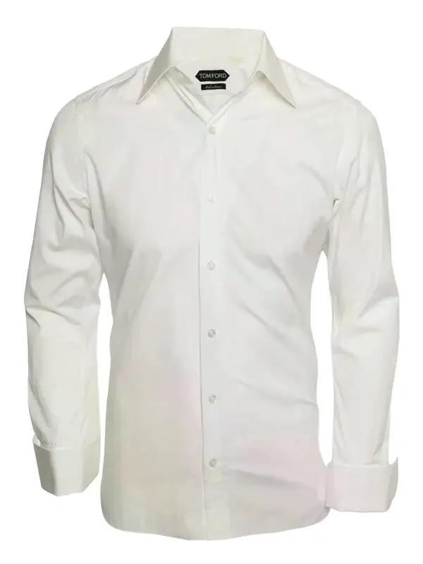 TOM FORD Long-sleeved Cotton Shirt - White