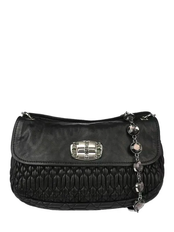 Miu Miu 2010s Matelassé Shoulder Bag - Black