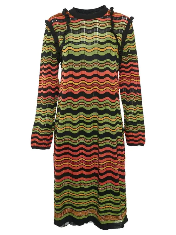 Missoni Zigzag-pattern Midi Dress - Green