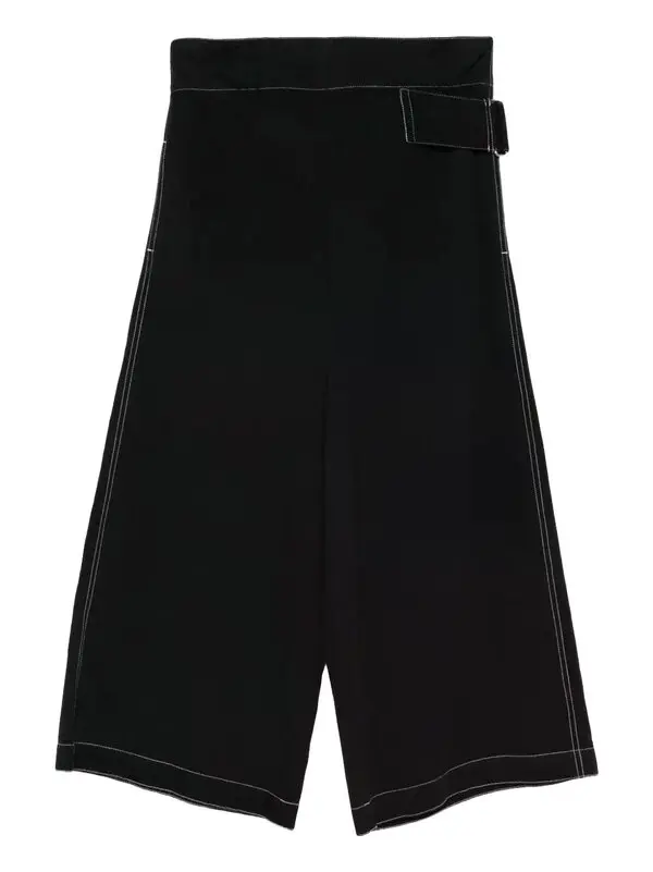 Yohji Yamamoto 2000s Buckled High-waisted Trousers - Black