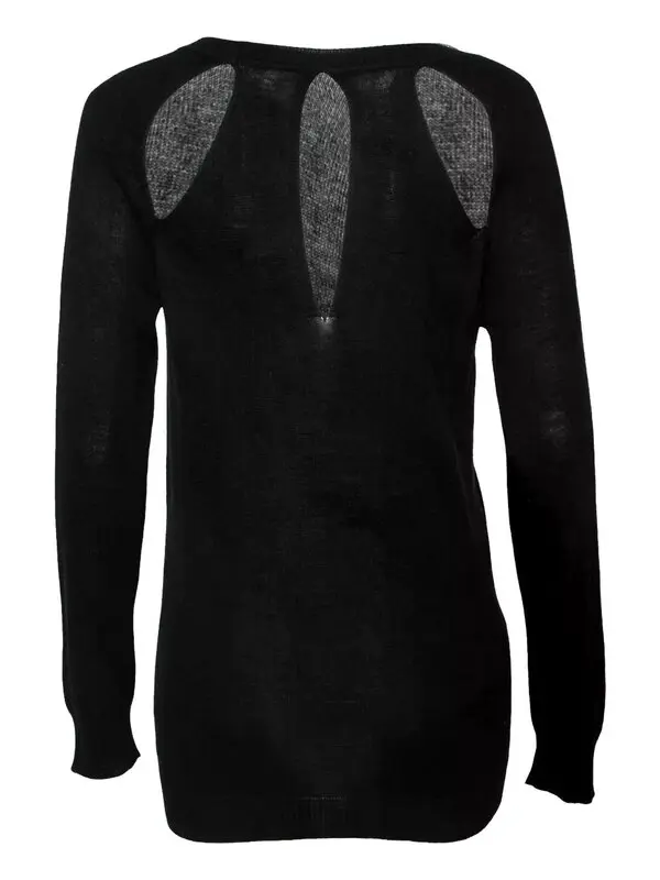 Christian Lacroix Cut-out Silk-cashmere Blend Sweater - Black