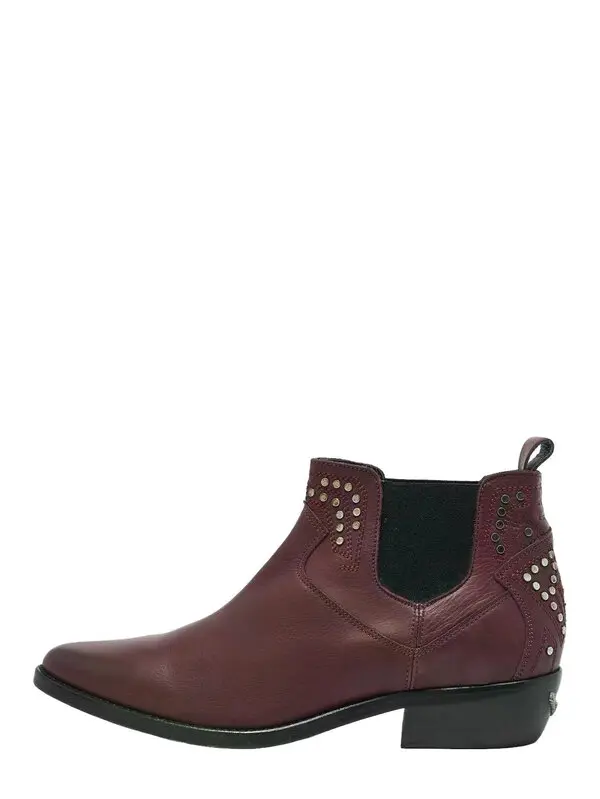 Zadig&Voltaire Studded Leather Boots - Red