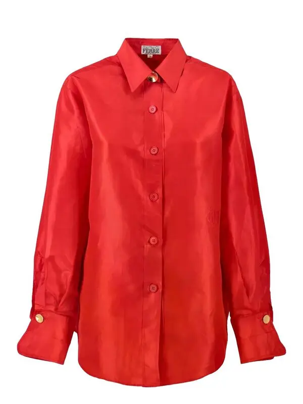 Gianfranco Ferre Silk Shirt - Red