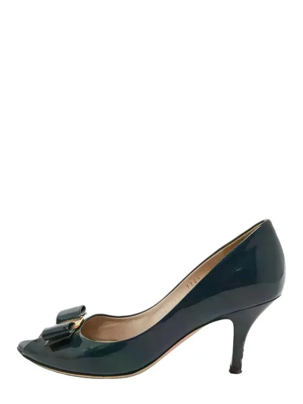 FERRAGAMO 100mm Vara Pumps - Blue