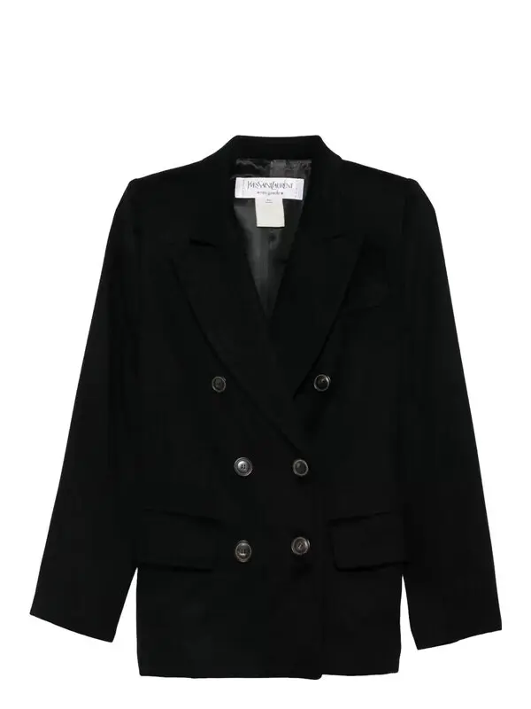 Saint Laurent 1990s Cashmere Blazer - Black