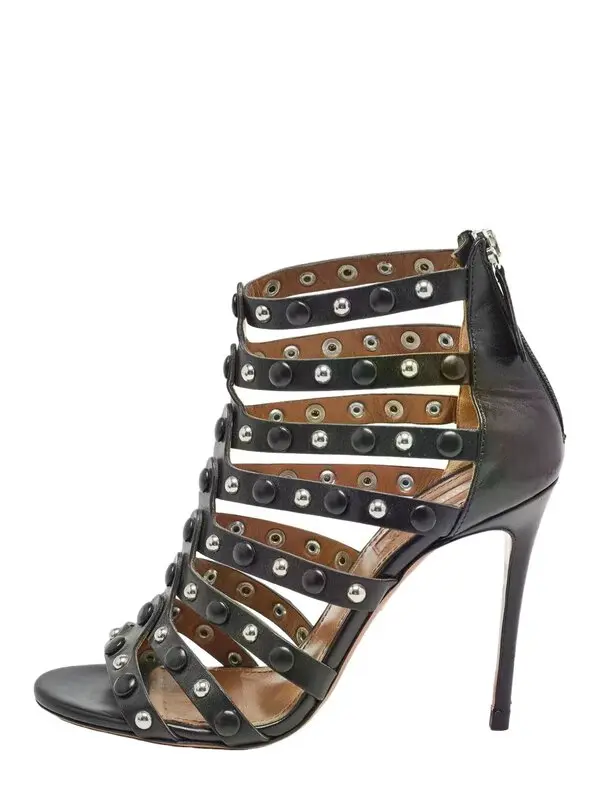 AQUAZZURA 110mm Studded Strappy Sandals - Black