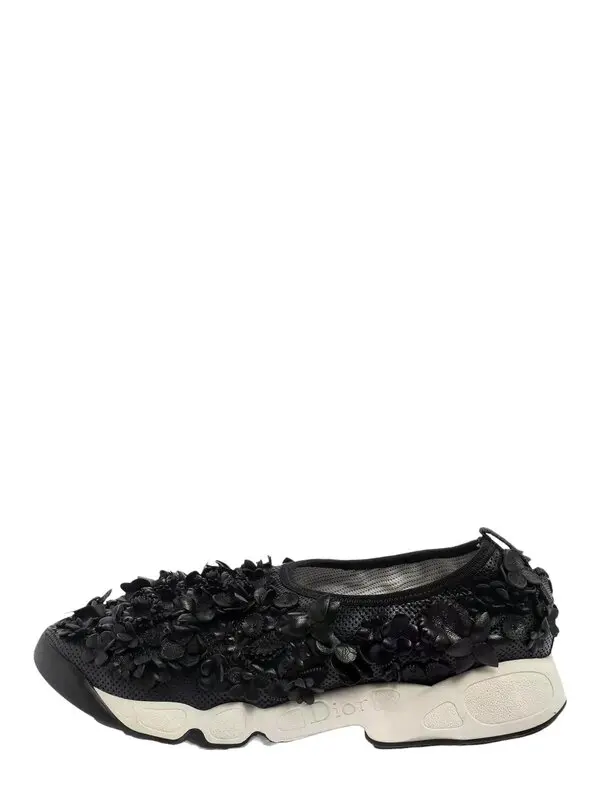 Dior Flower-embellished Slip-on Sneakers - Black