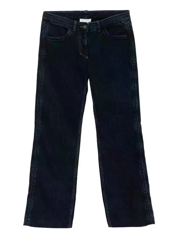 Celine 2000s Logo Denim Trousers - Blue