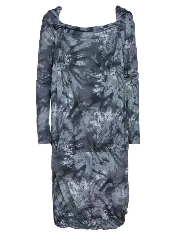 Alexander McQueen Abstract-print Dress - Grey