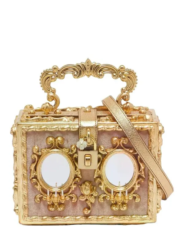 Dolce & Gabbana Baroque Box Clutch Bag - Gold