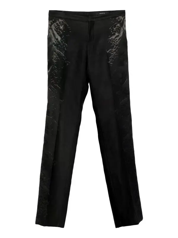 Gucci 2000s Satin-finish Trousers - Black