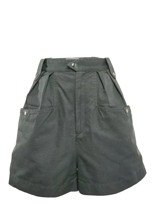 ISABEL MARANT VINTAGE Pleat-detailing Shorts - Green