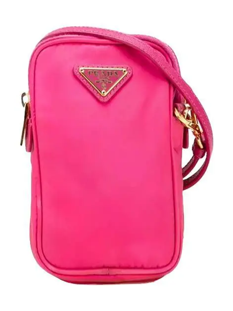 Prada Tessuto Double Zip Phone Case - Pink