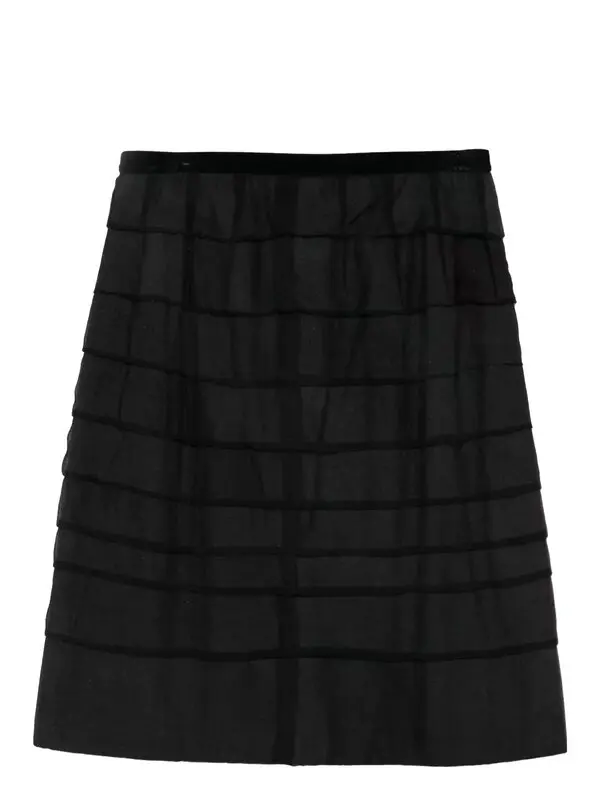 LANVIN 2006s Striped Skirt - Black