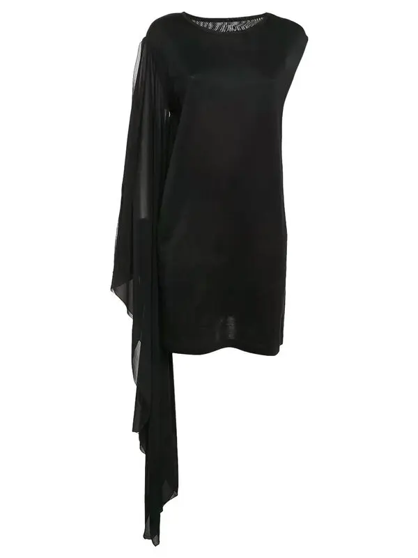 Maison Martin Margiela Asymmetric Mini Dress - Black