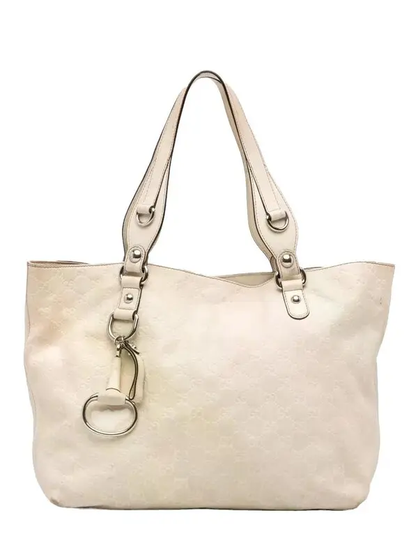 Gucci Ssima Icon Bit Tote Bag - White