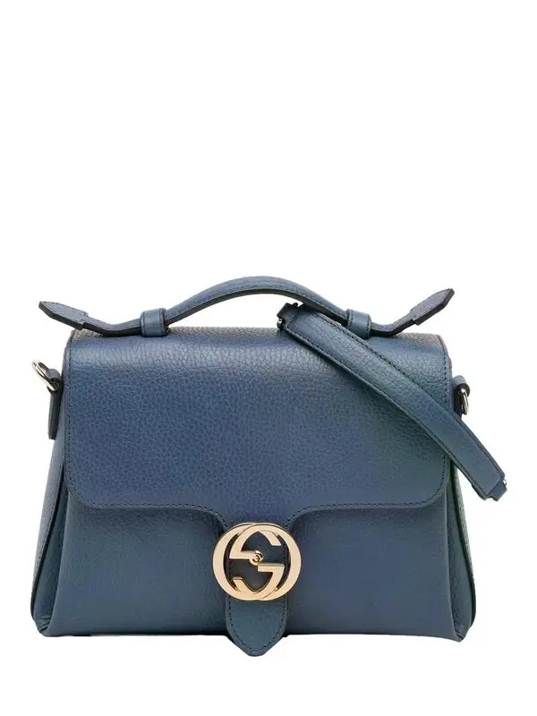 Gucci Small Interlocking G Satchel - Blue
