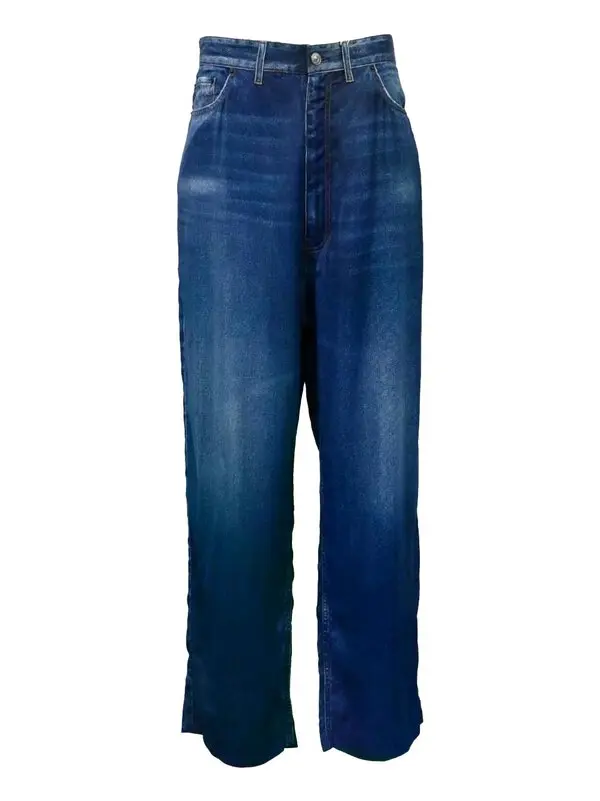 Balenciaga Trompe L'oeil Five-pocket Jeans - Blue