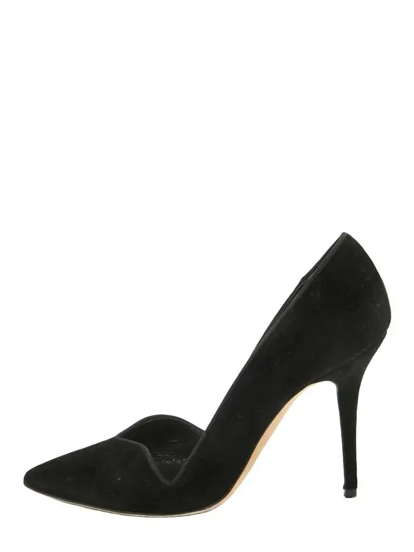 Manolo Blahnik 100mm Velvet Pointed-toe Pumps - Black