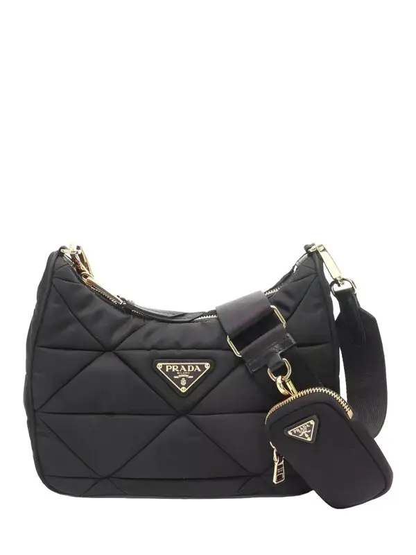 Prada 2020s Quilted Shoulder Bag - Black