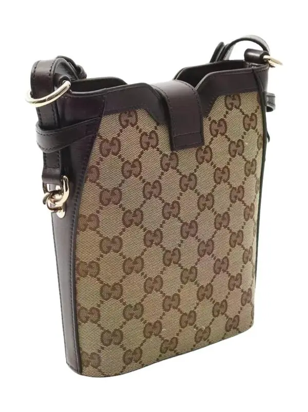 Gucci 2010 Shadow Gg Monogram Shoulder Bag - Brown