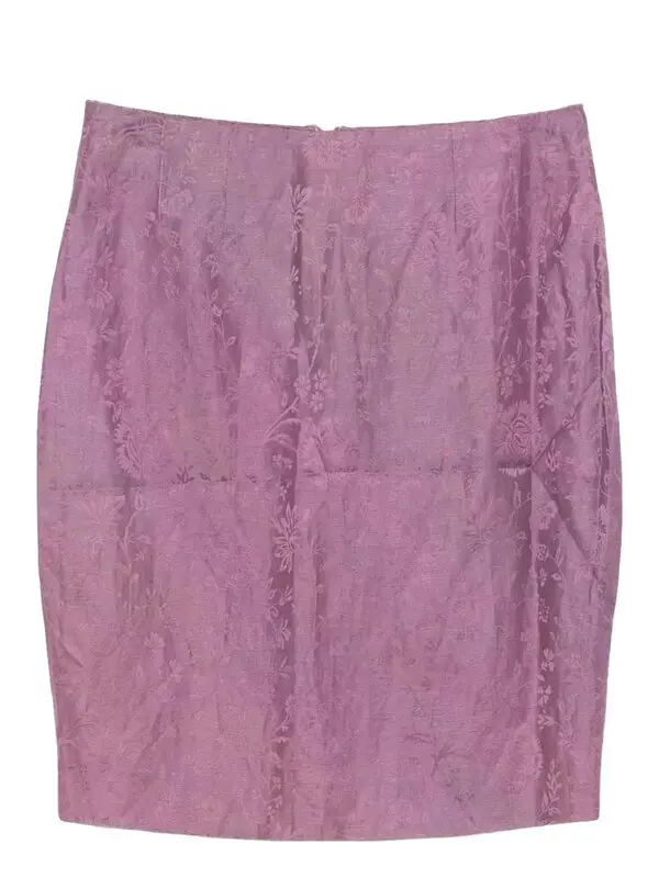 Dior Floral Mini Skirt - Purple