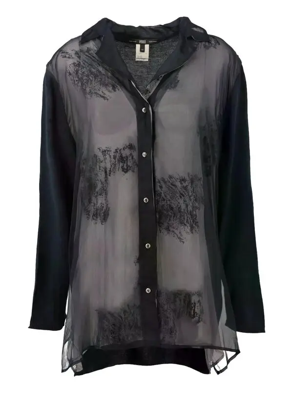 Gianfranco Ferre Layered Silk Shirt - Blue