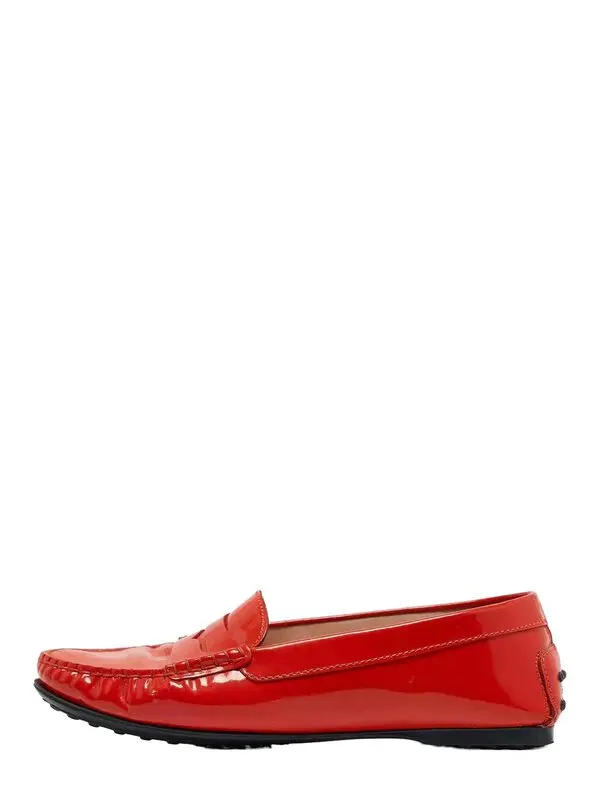 TOD'S Patent-leather Loafers - Red