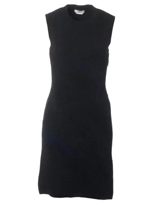 Fendi Sleeveless Crew-neck Dress - Black