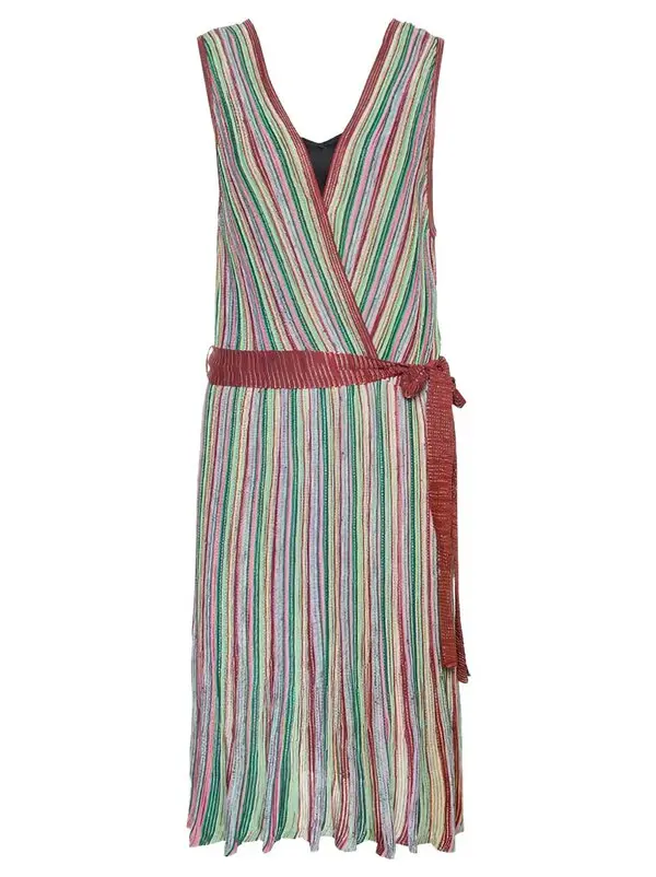 Missoni Striped Sleeveless Dress - Red
