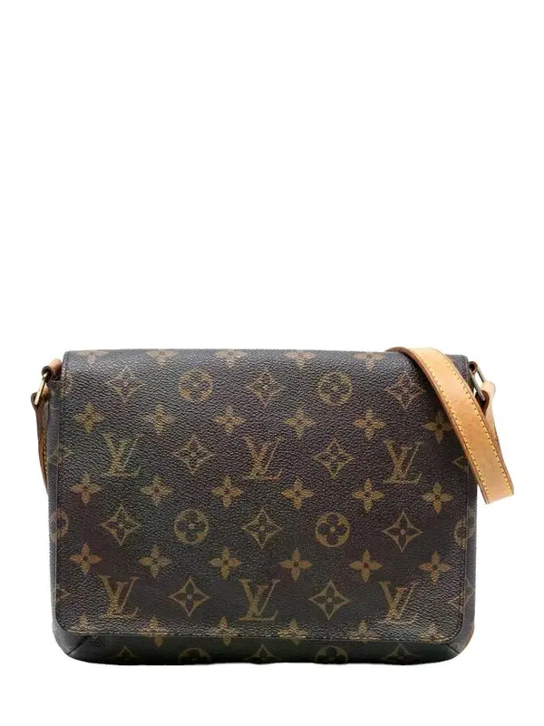 LOUIS VUITTON 1999 Monogram Musette Tango Shoulder Bag - Brown