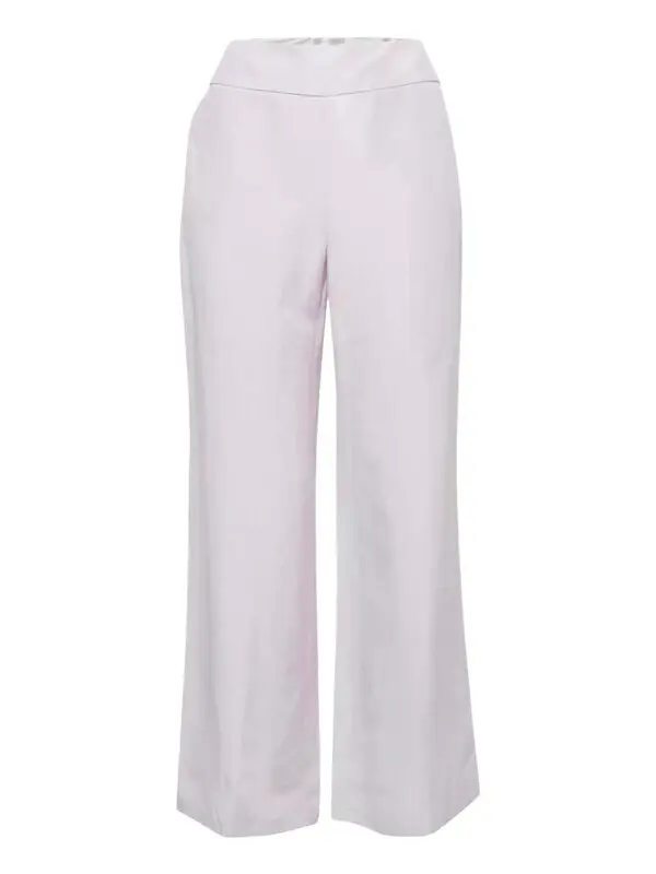 ARMANI Wide-leg Crepe Trousers - Purple