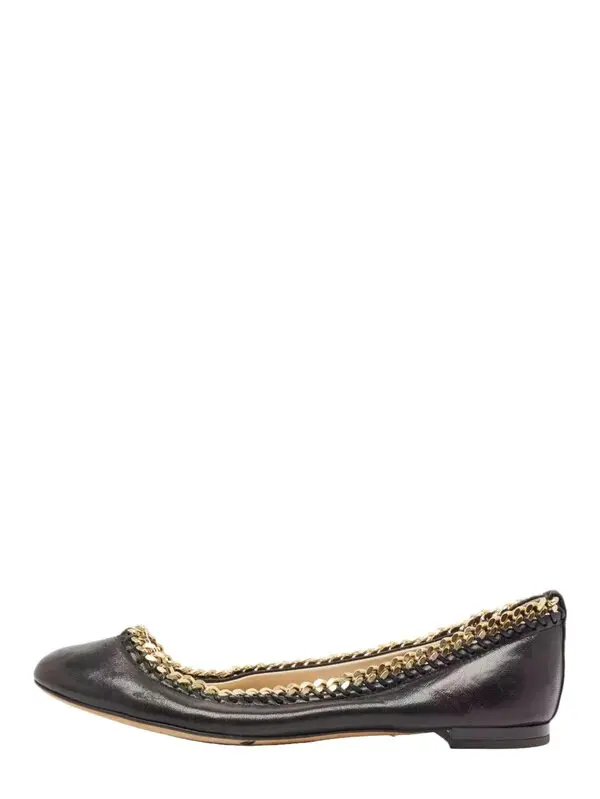 GIUSEPPE ZANOTTI Chain-detailed Ballet Flats - Black