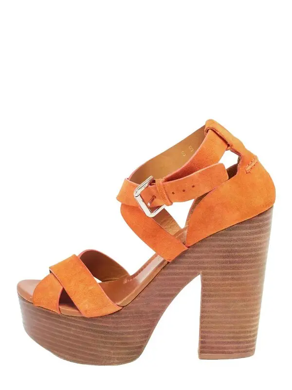Ralph Lauren Alannah Platform Sandals - Orange