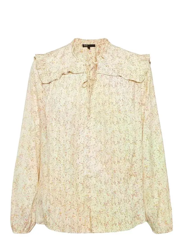 Maje Floral-print Shirt - Neutrals