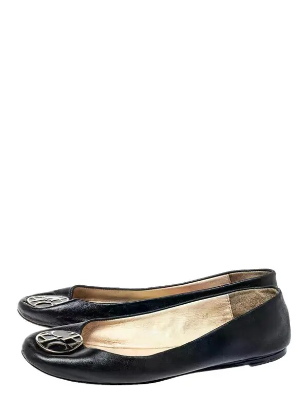 Carolina Herrera Leather Ballet Flats - Black