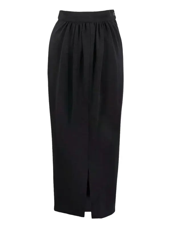 Gianfranco Ferre Wool Midi Skirt - Black