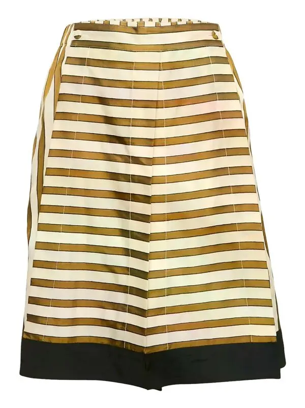 Fendi Striped Midi Skirt - Green