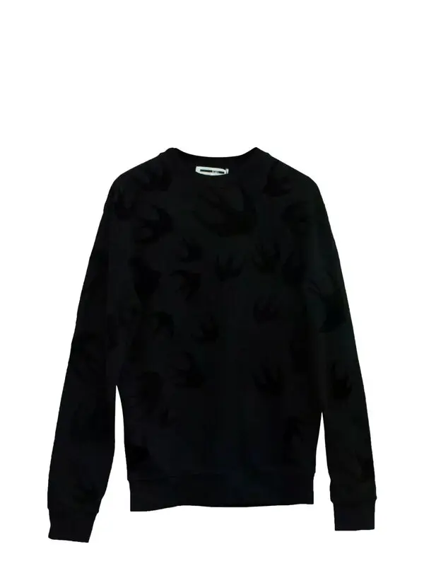 Alexander McQueen Swallow-print Sweatshirt - Black