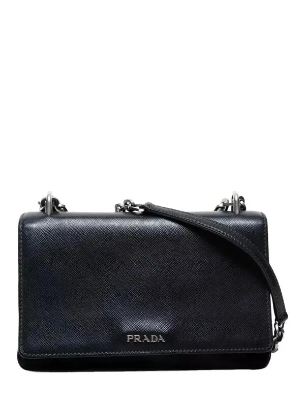 Prada Saffiano Leather Shoulder Bag - Black