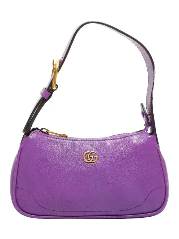 Gucci 2016-2025 Aphrodite Mini Leather Shoulder Bag - Purple