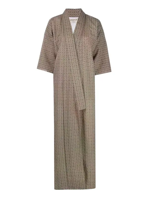 A.N.G.E.L.O. VINTAGE CULT 1970s Geometric Print Kimono - Neutrals
