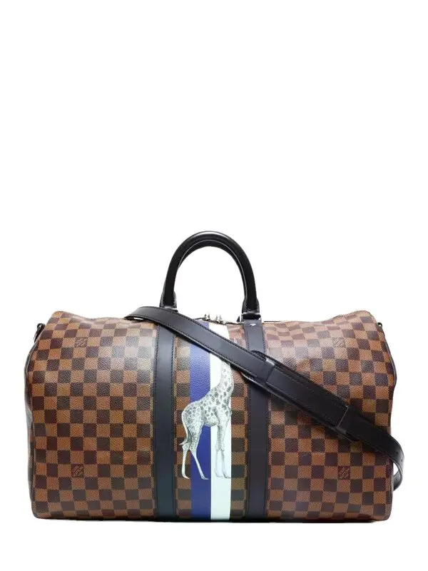 LOUIS VUITTON Damier Chapman Brothers 2016 Keepall Bandouliere 45 Bag - Brown