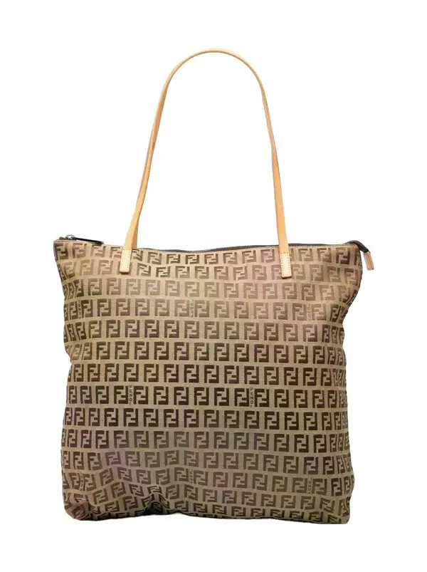 Fendi 2000-2010 Zucchino Canvas Tote Bag - Brown