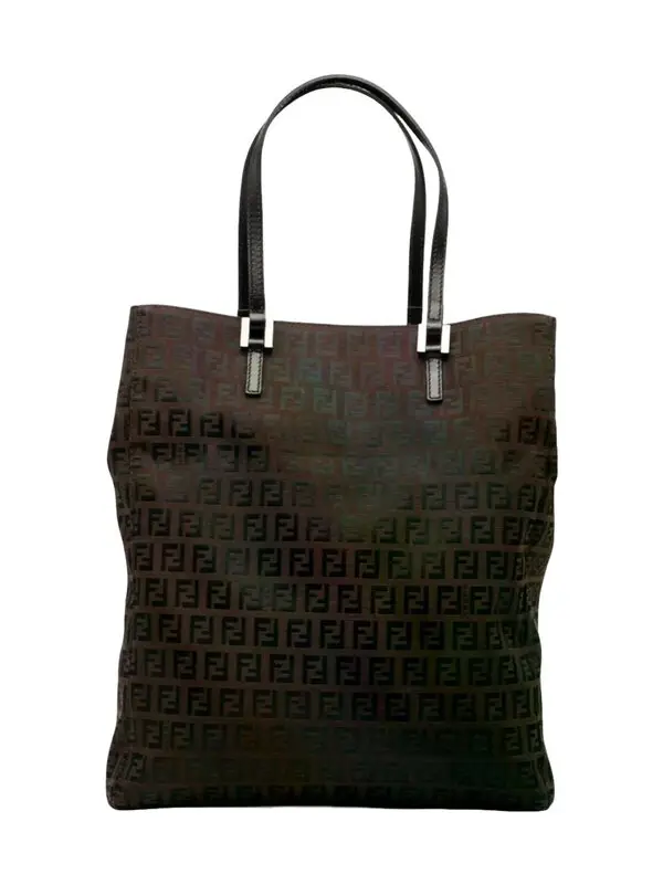 Fendi 2000-2010 Zucchino Canvas Tote Bag - Brown