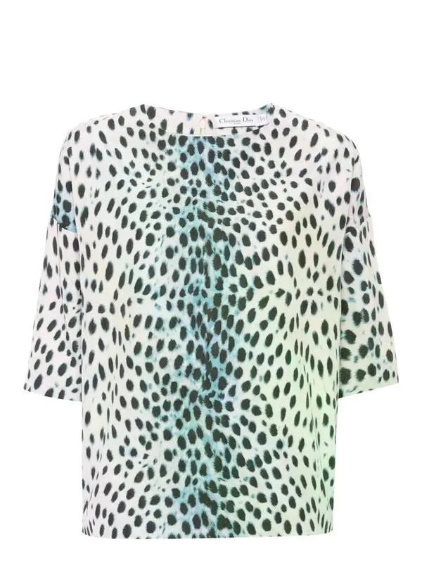 Dior Animal-print Blouse - Pink