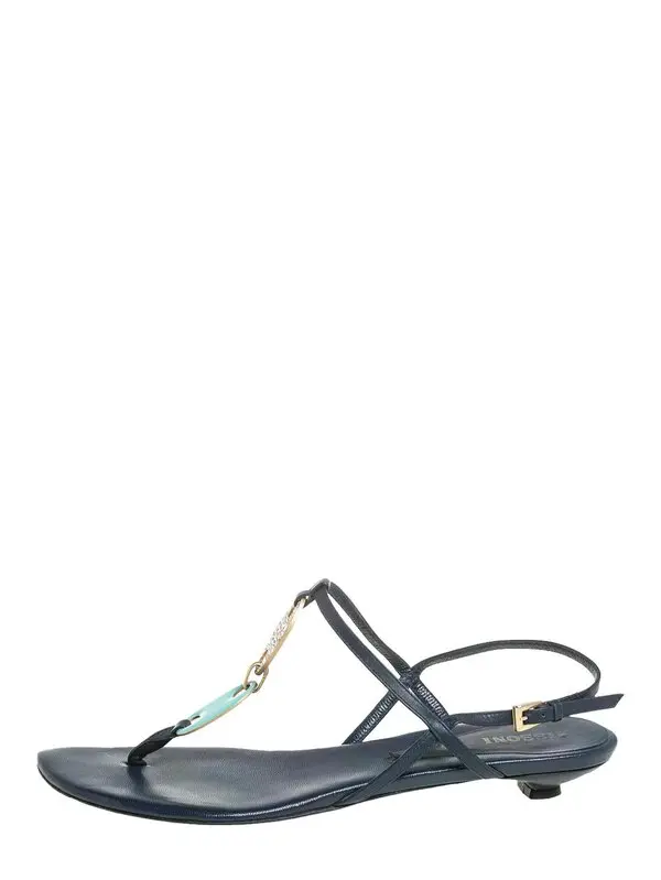 Missoni Crystal-embellished Flat Sandals - Blue